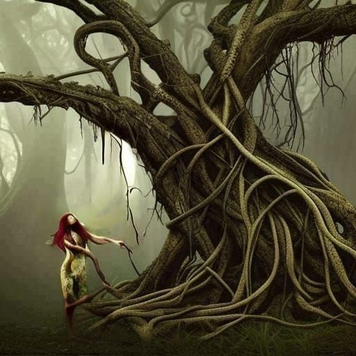 The Devour Tree - AI Generated Artwork - NightCafe Creator