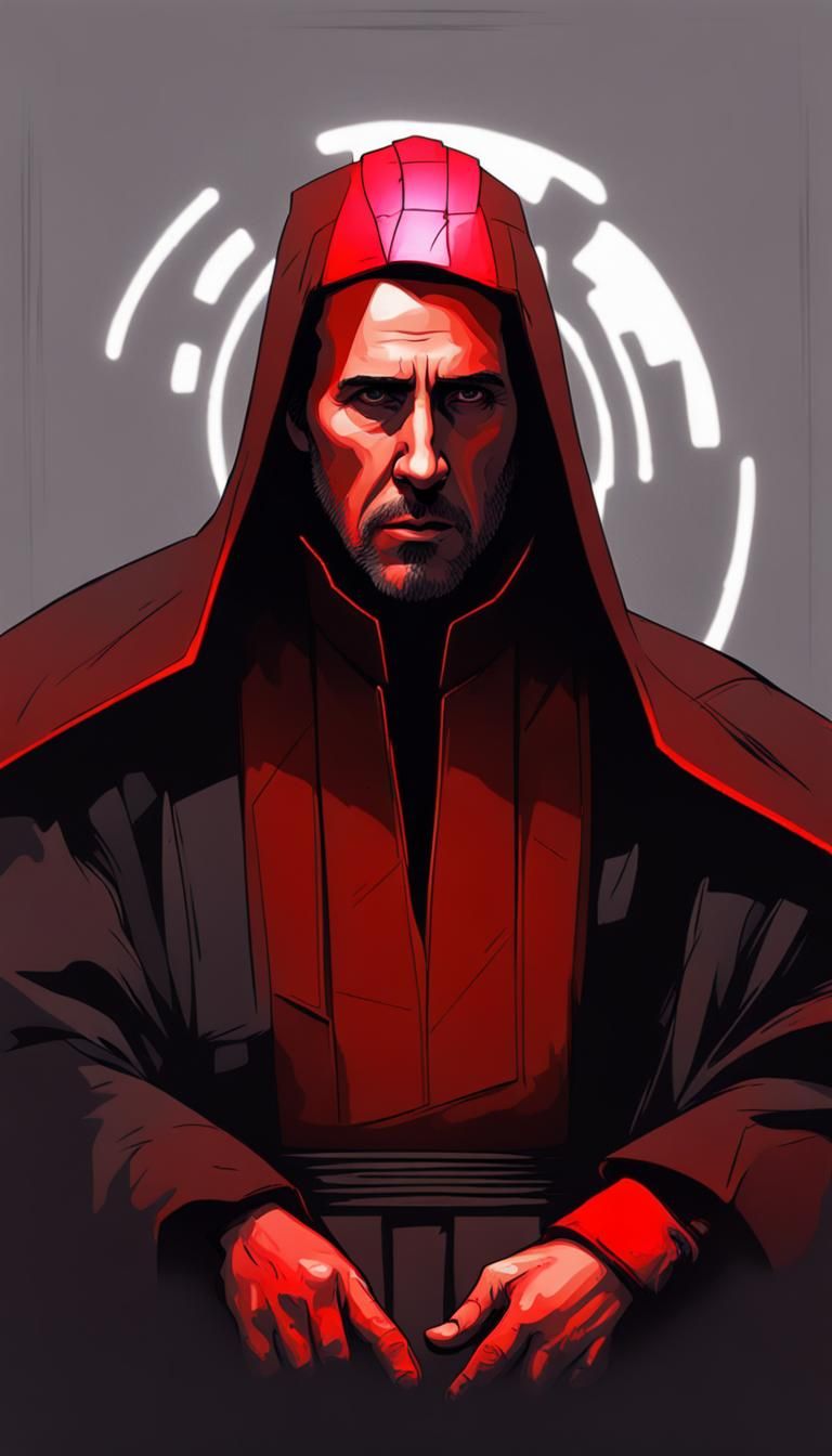 Nicholas Cage in Star Wars. Portraying a Dark Council member of the ...