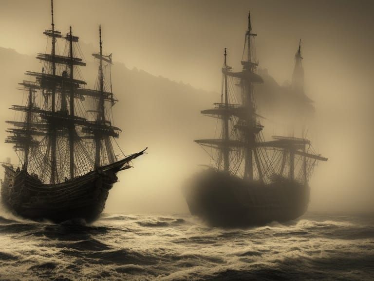 Pirate Ship’s Shadow? - AI Generated Artwork - NightCafe Creator