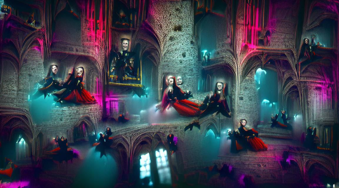 vampires in a castle - AI Generated Artwork - NightCafe Creator