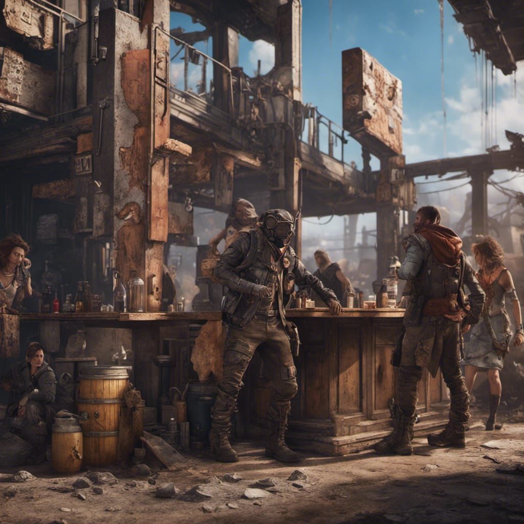 Post-Apocalypse Bar - AI Generated Artwork - NightCafe Creator