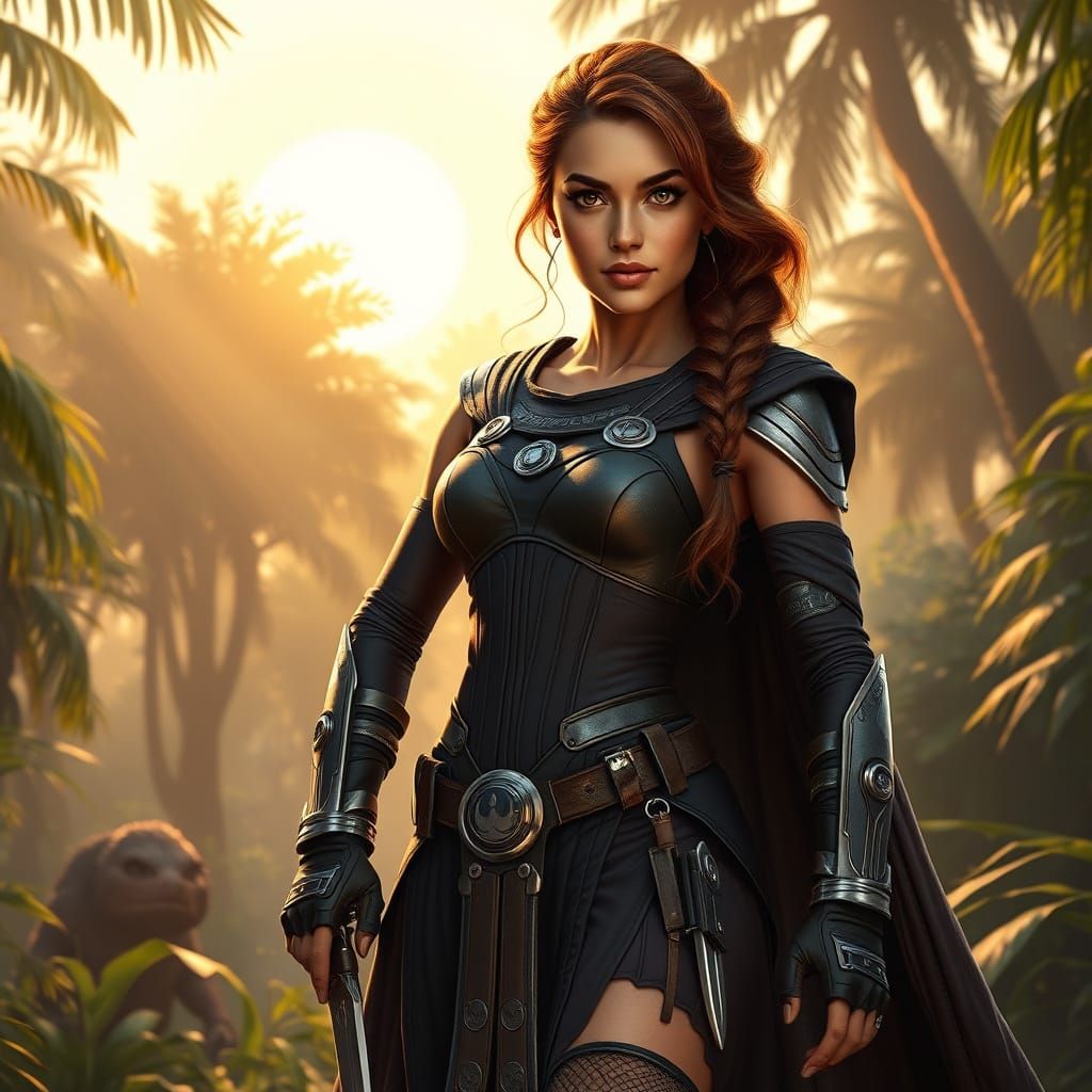 Regal Warrior Princess in Star Wars Universe - AI Art