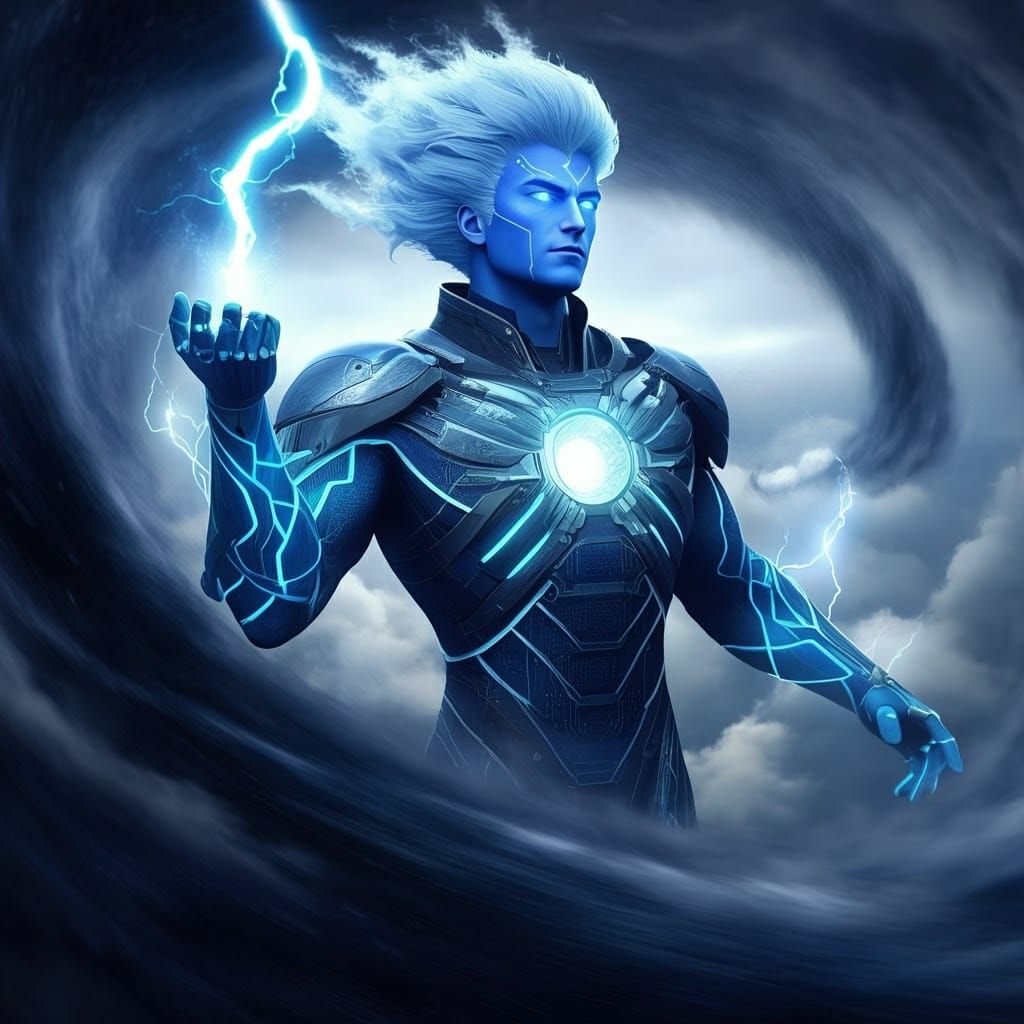 Stormbringer, a meteorologist-turned-living storm powered superhero