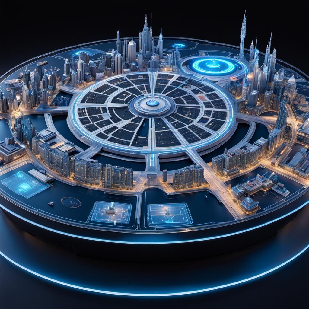 Holographic Map (1) - AI Generated Artwork - NightCafe Creator