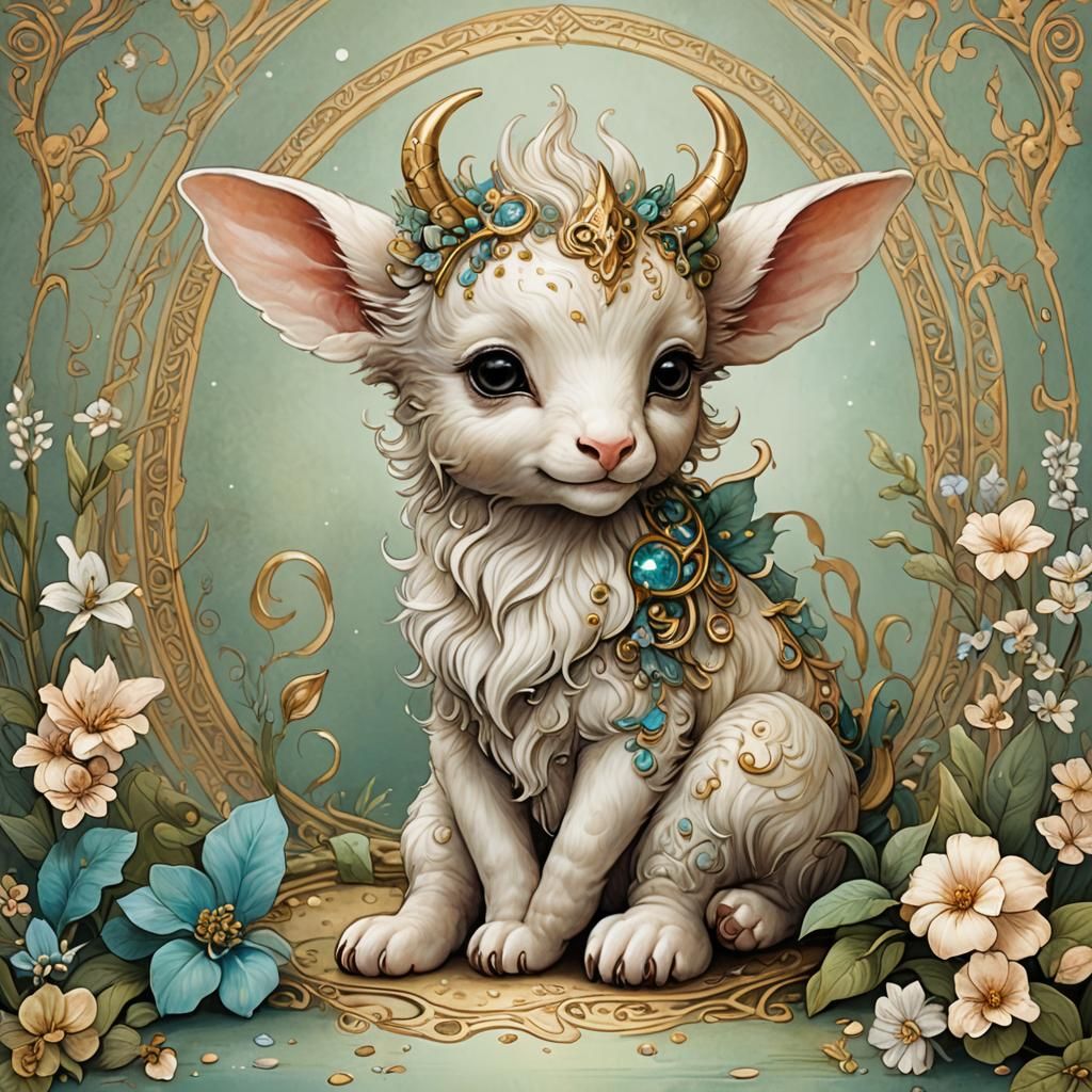 Baby Mythical Animals col - AI Generated Artwork - NightCafe Creator