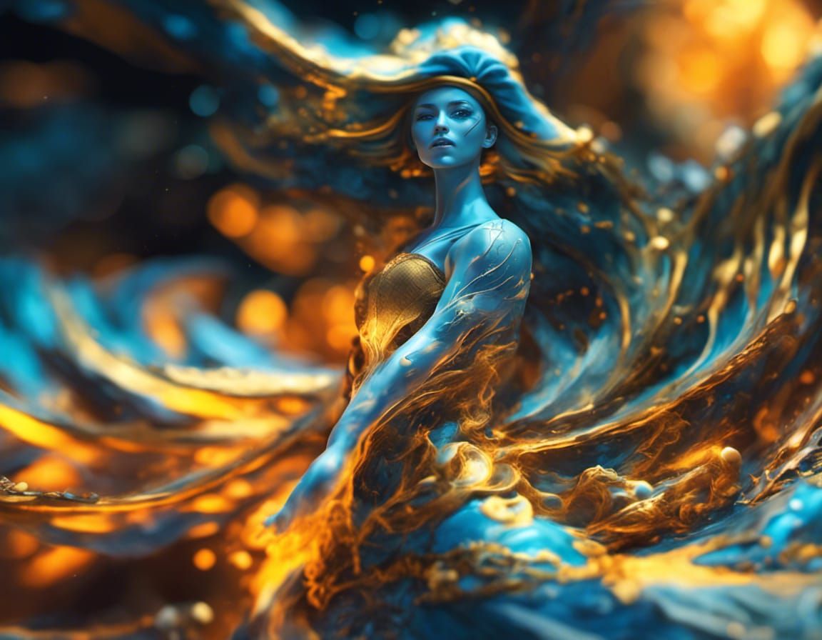 Golden ALúa - AI Generated Artwork - NightCafe Creator