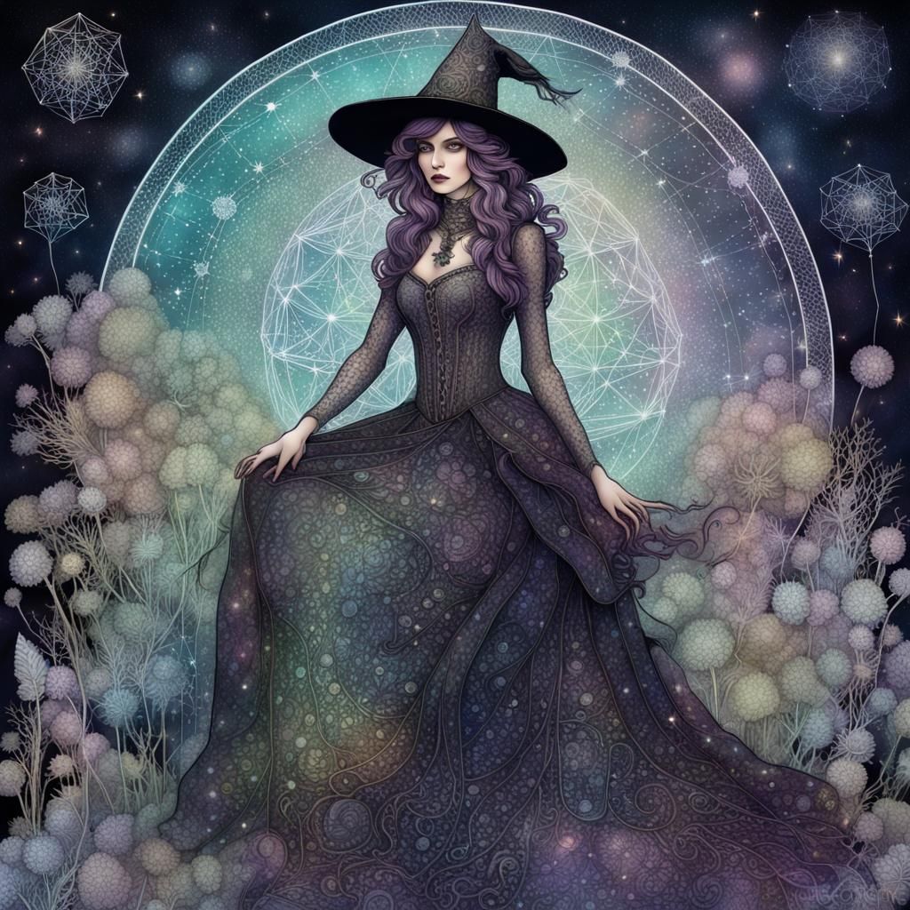 Zentangle Witched - AI Generated Artwork - NightCafe Creator