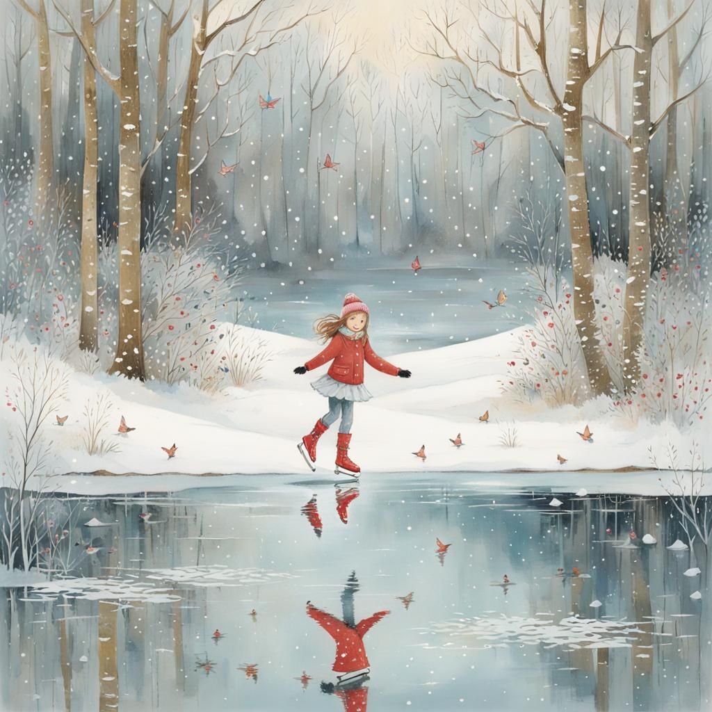 Ice skating - AI Generated Artwork - NightCafe Creator