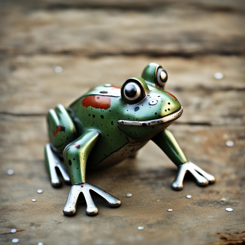 Tin Frog Series - AI Generated Artwork - NightCafe Creator