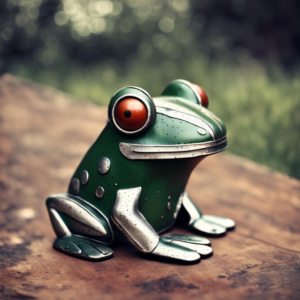 Tin Frog Series - AI Generated Artwork - NightCafe Creator