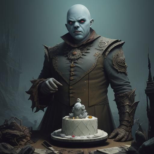 A comic book, Tim Burton, sinister Style fantasy of a huge Humpty ...