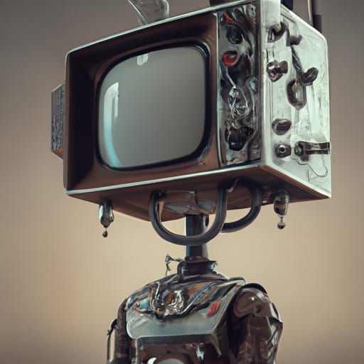 A TV as a head. - AI Generated Artwork - NightCafe Creator
