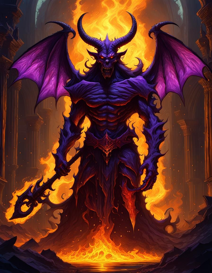 Purple Demon - AI Generated Artwork - NightCafe Creator