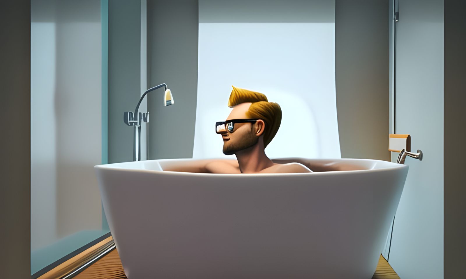 Resort bath tubs are like your own personal swimming pool. - AI ...