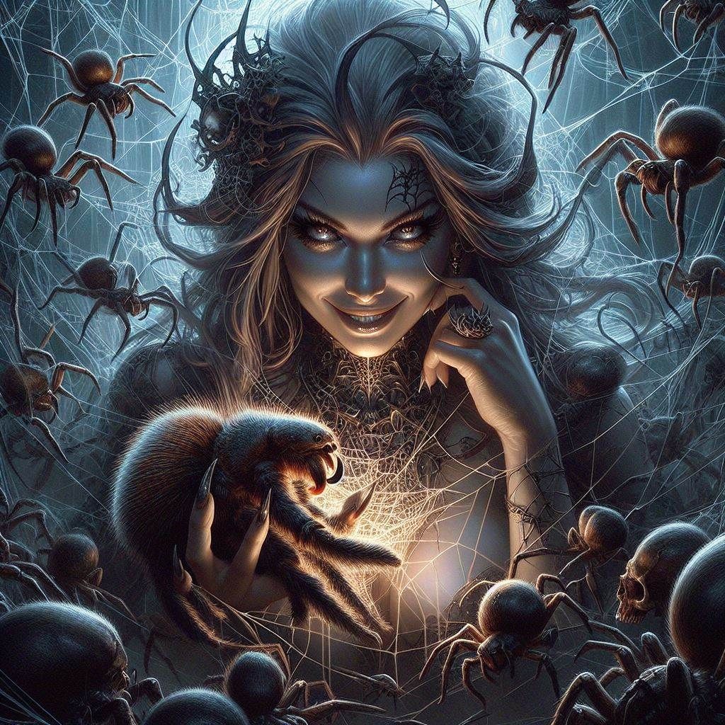 Arachne, Queen of Spiders - AI Generated Artwork - NightCafe Creator