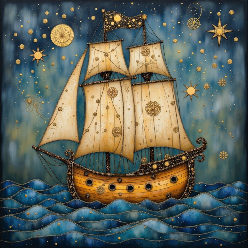 Pirate ship made with Shadow whimsy lora