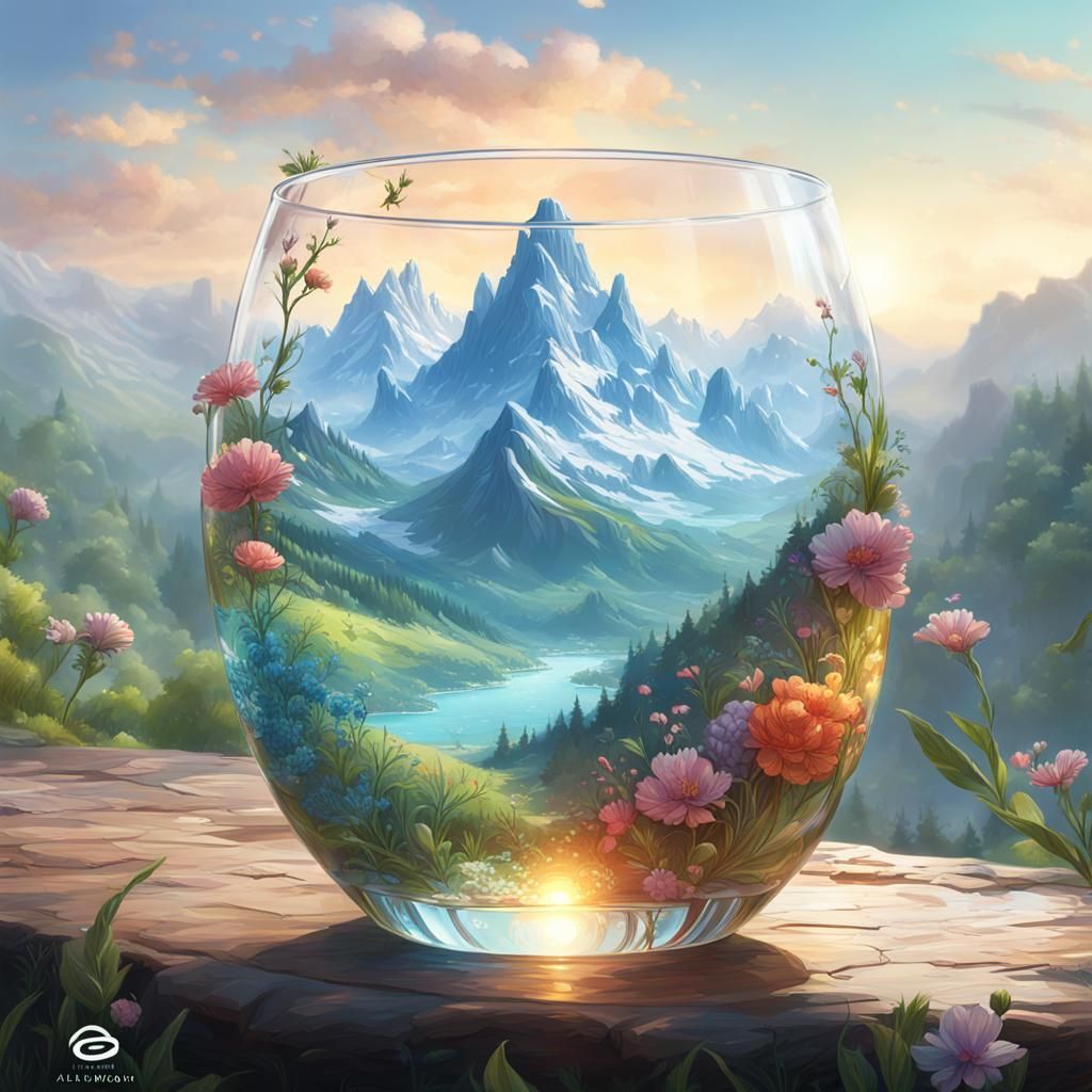 A glass of fresh air v2 - AI Generated Artwork - NightCafe Creator