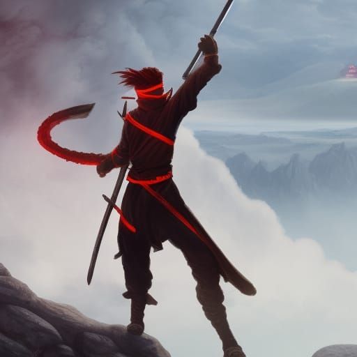 Fire Ninja - AI Generated Artwork - NightCafe Creator