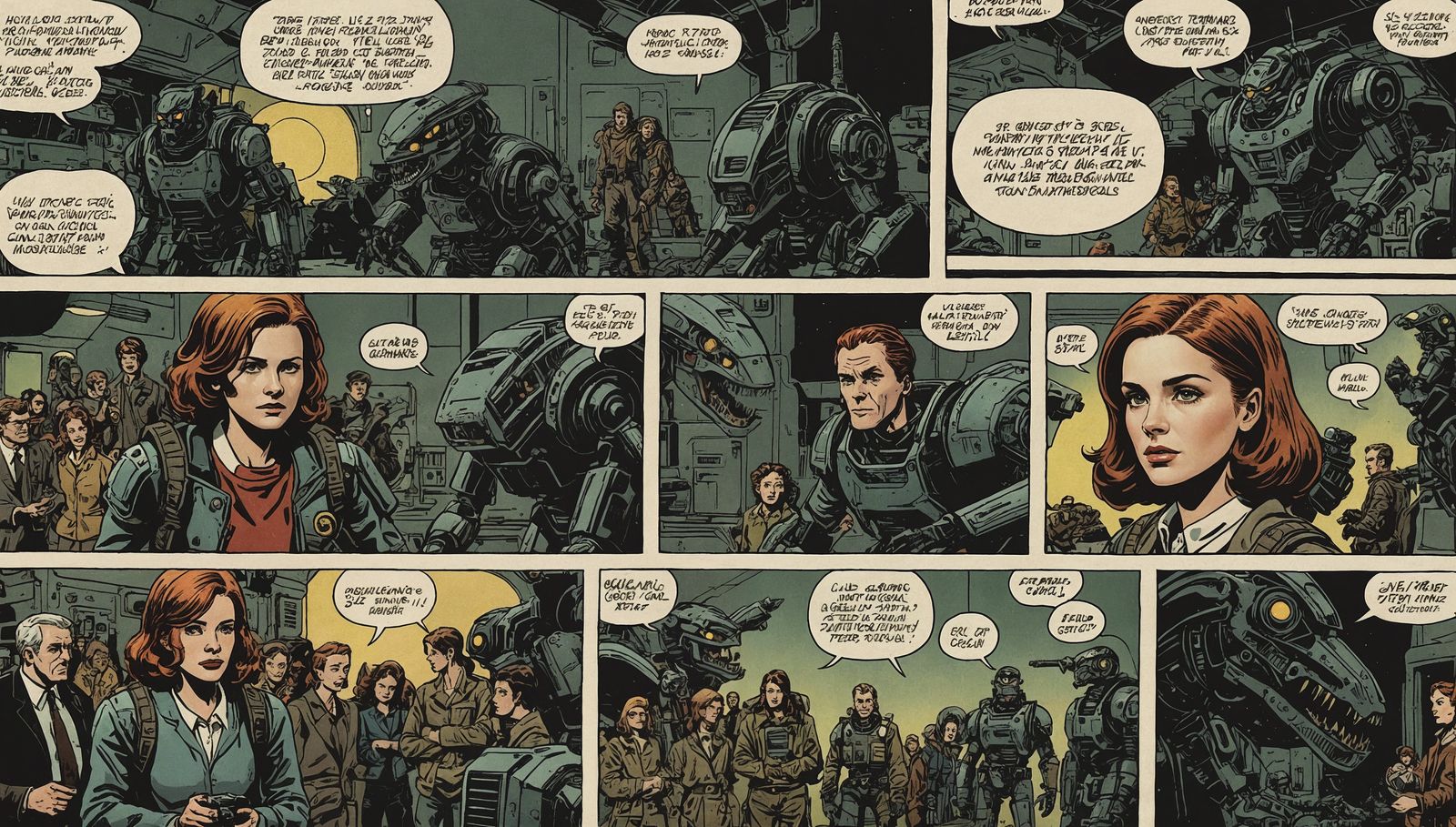 Science fiction comic strip - AI Generated Artwork - NightCafe Creator