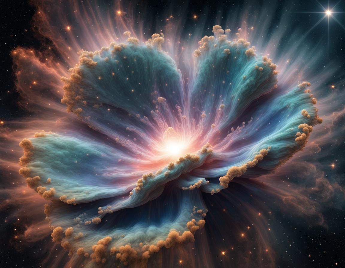 Flower nebula e - AI Generated Artwork - NightCafe Creator