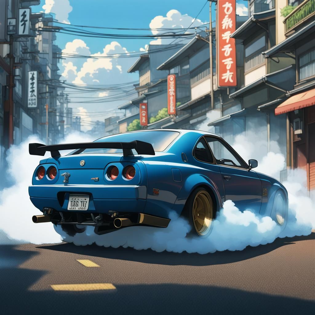 GTR Tokyo drift - AI Generated Artwork - NightCafe Creator