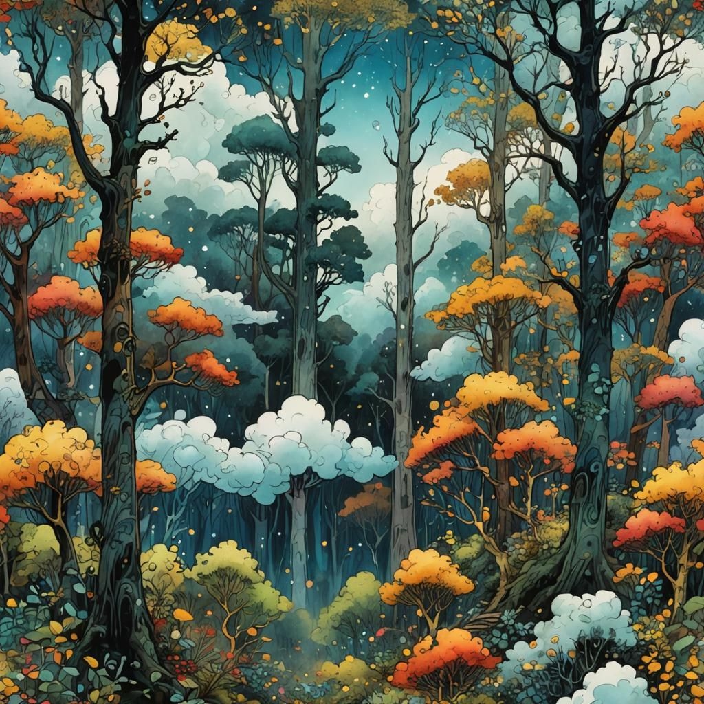 In the forest - AI Generated Artwork - NightCafe Creator