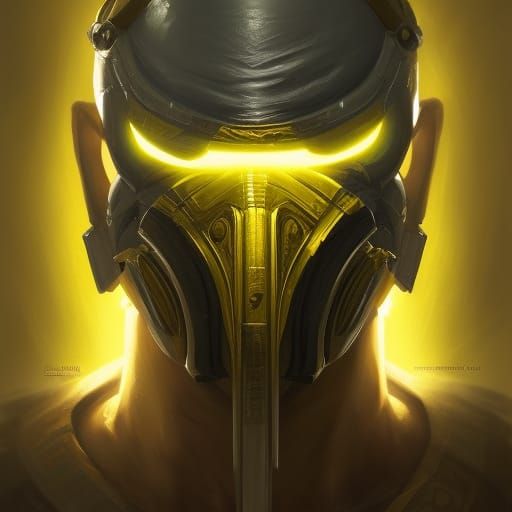 Oxygen-Masked bioluminous mercenary inspired by Mortal Kombat character ...