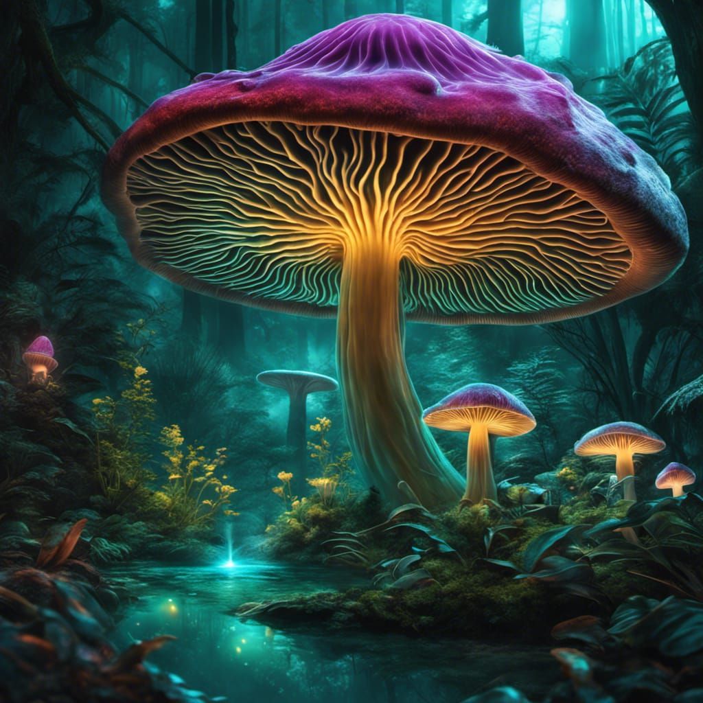 Enchanted Shrooms - AI Generated Artwork - NightCafe Creator