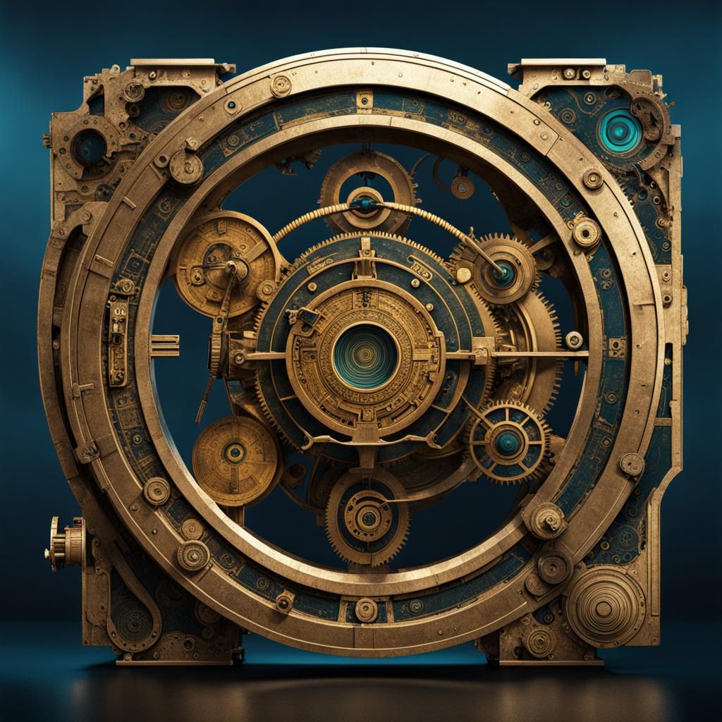 Ancient technology, the Antikythera mechanism, old - AI Generated ...