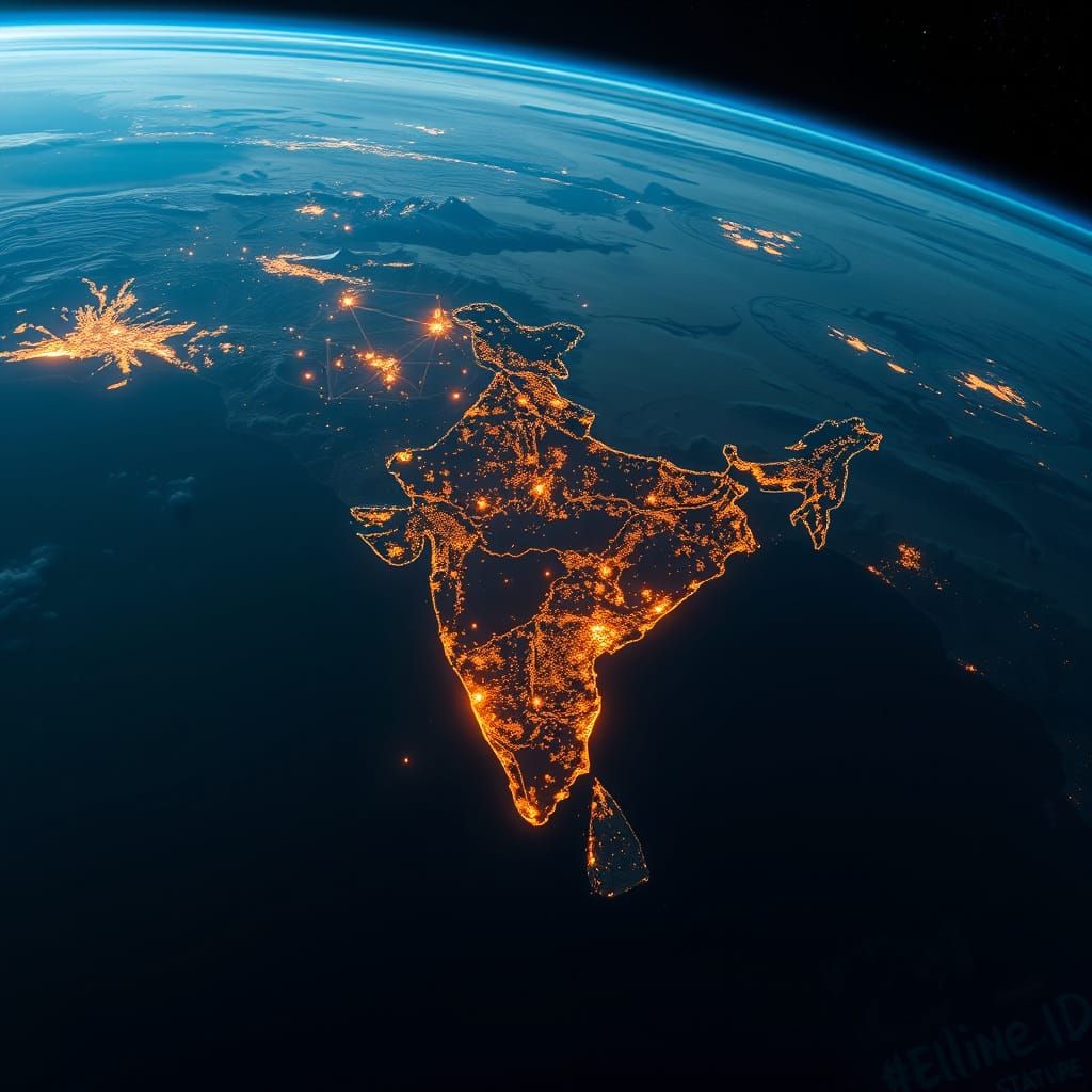 A stunning NASA satellite view of India from space, captured in ultra ...
