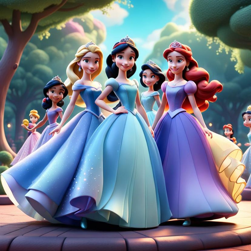 Disney princesses action figures - AI Generated Artwork - NightCafe Creator
