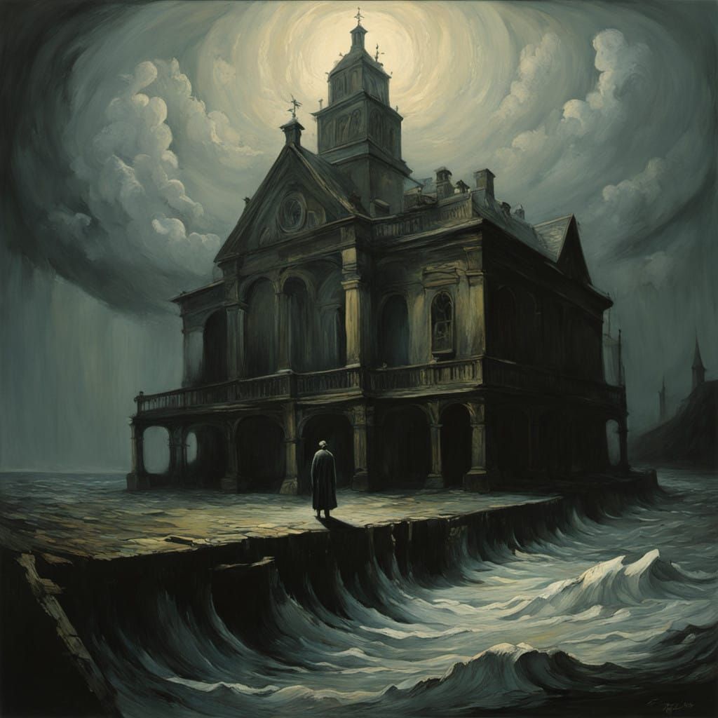 Tormented Artist Confronts Creative Block in Haunt... - AI Art