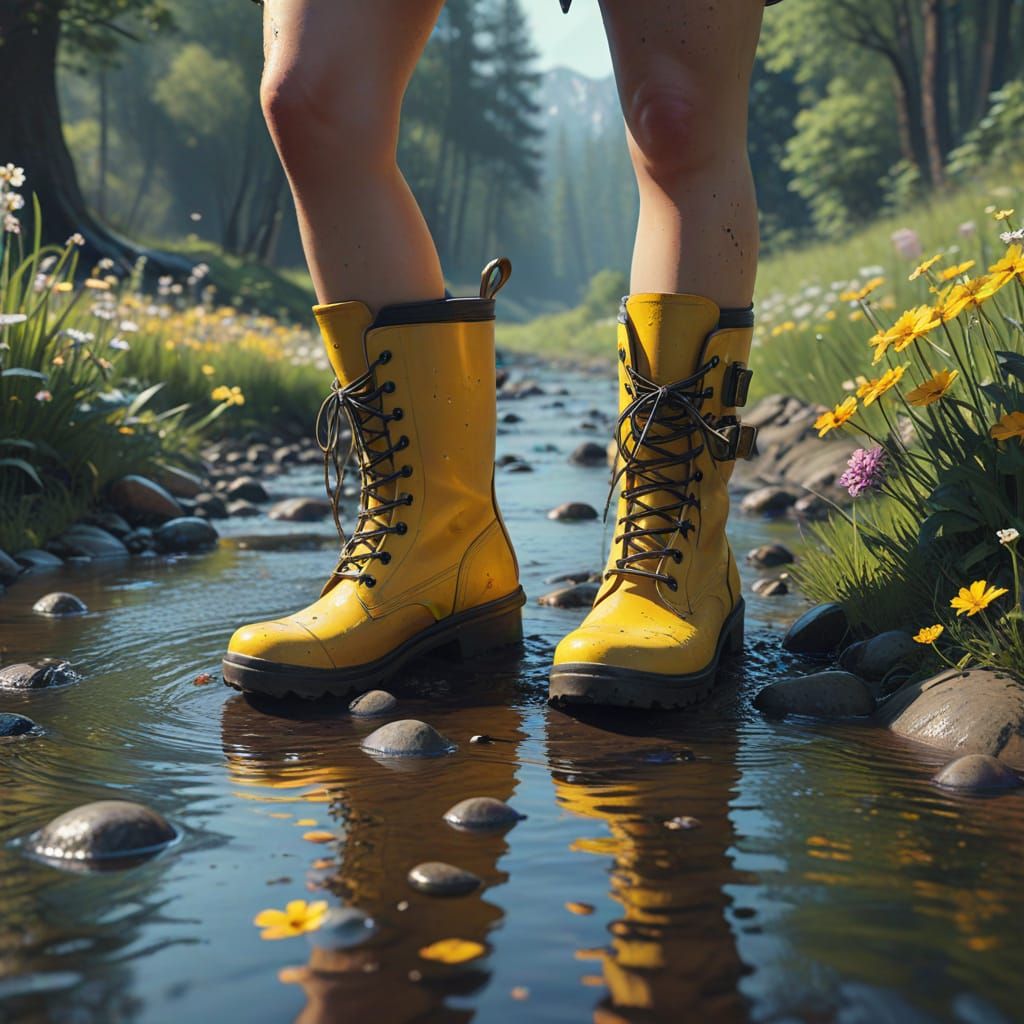 Whimsical Spring Wonderland in Vibrant Colors - AI Art