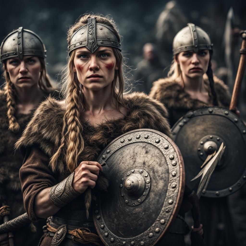 Female Viking Raiders - AI Generated Artwork - NightCafe Creator