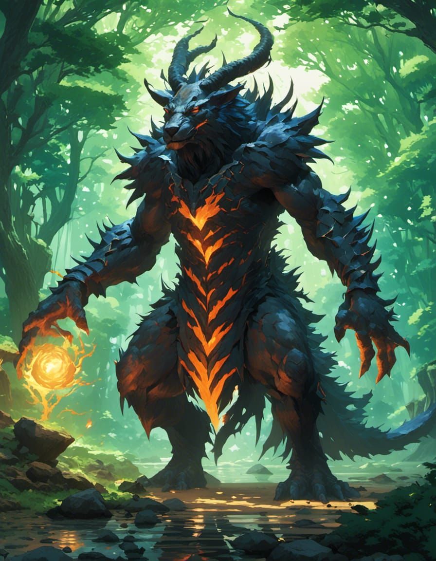 legendary creature demon animal - AI Generated Artwork - NightCafe Creator