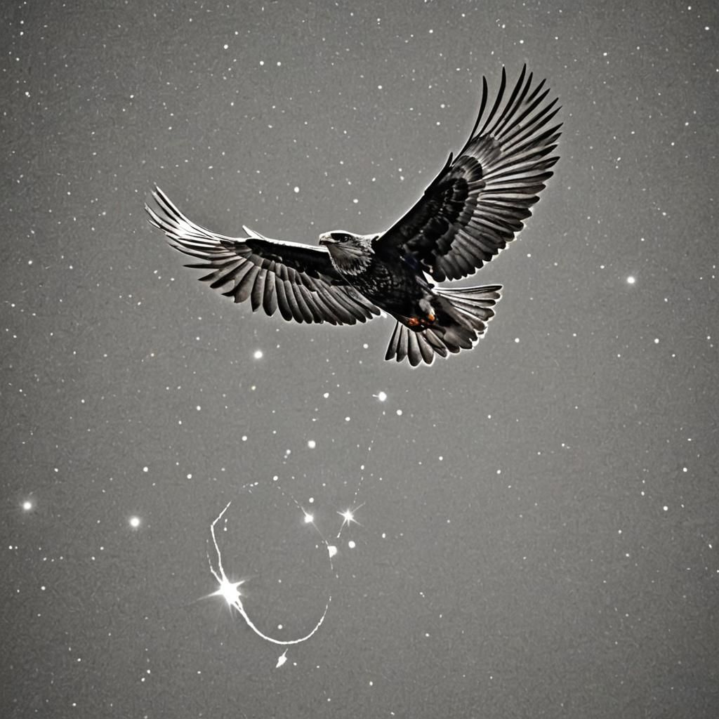 Lone Hawk and Starry Nights - AI Generated Artwork - NightCafe Creator
