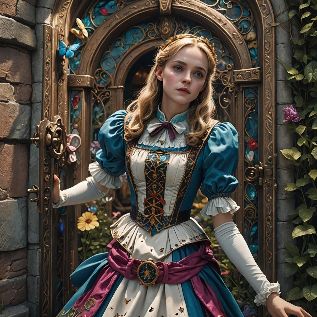 Alice Opens The Door To Wonderland - AI Generated Artwork - NightCafe ...