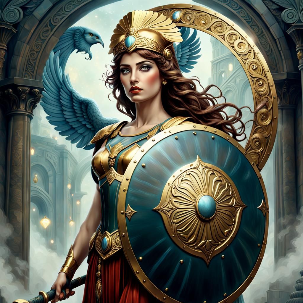 Athena: Goddess of War - AI Generated Artwork - NightCafe Creator
