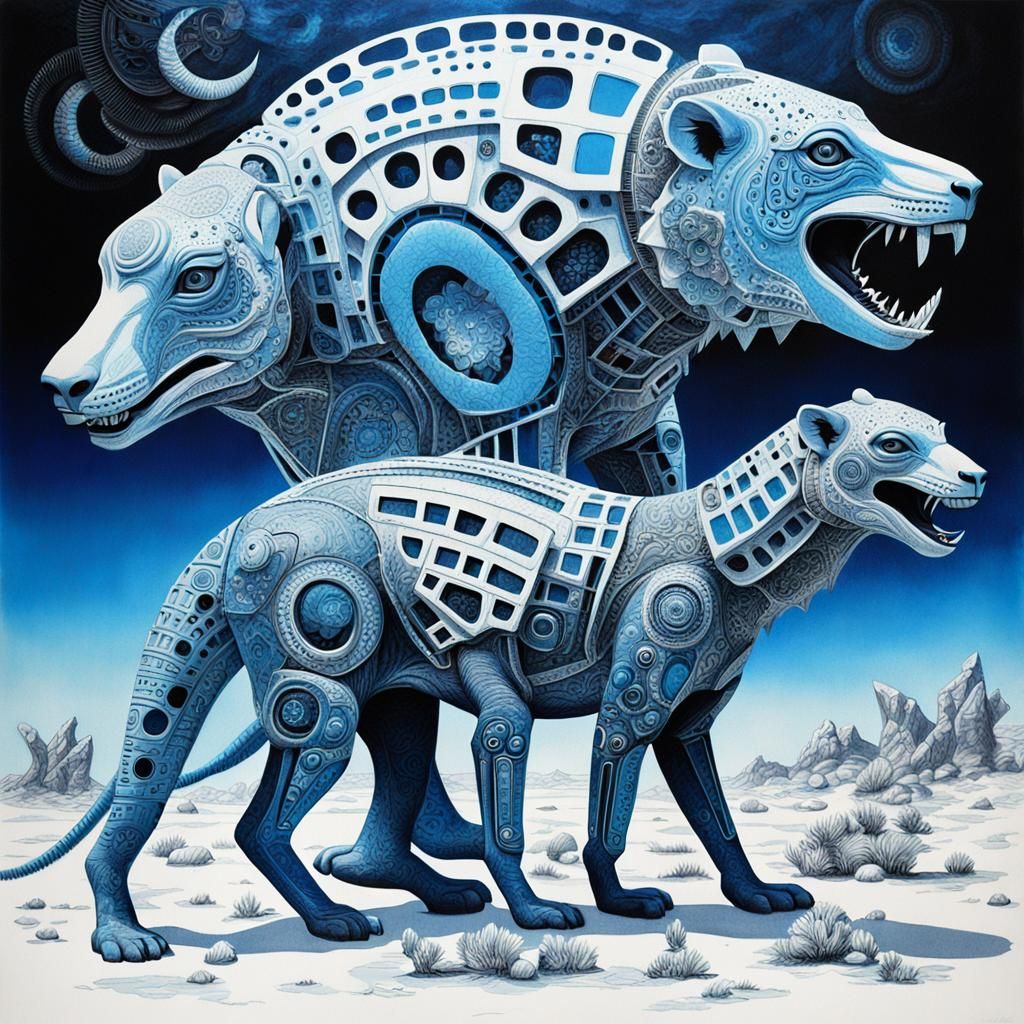 Futuristic animals - AI Generated Artwork - NightCafe Creator