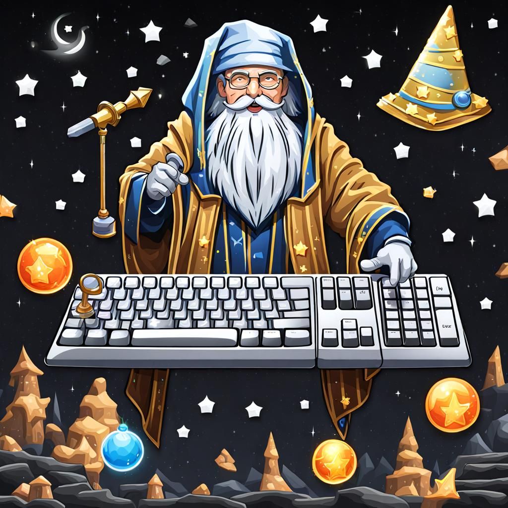 Keyboard Wizard - AI Generated Artwork - NightCafe Creator