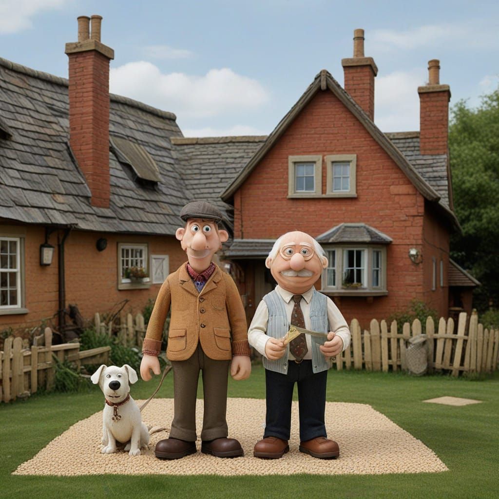 Whimsical Claymation Characters in Earthy Tones - AI Art