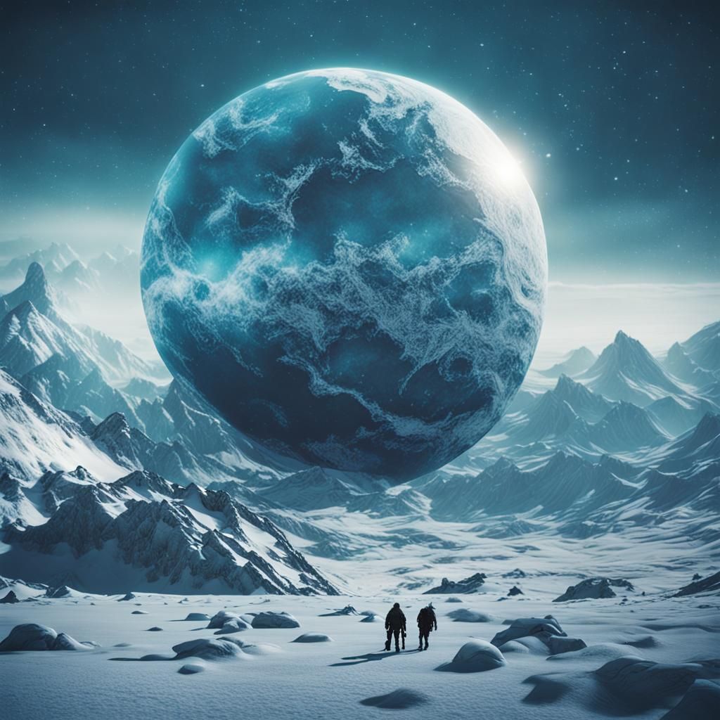 icy planet - AI Generated Artwork - NightCafe Creator