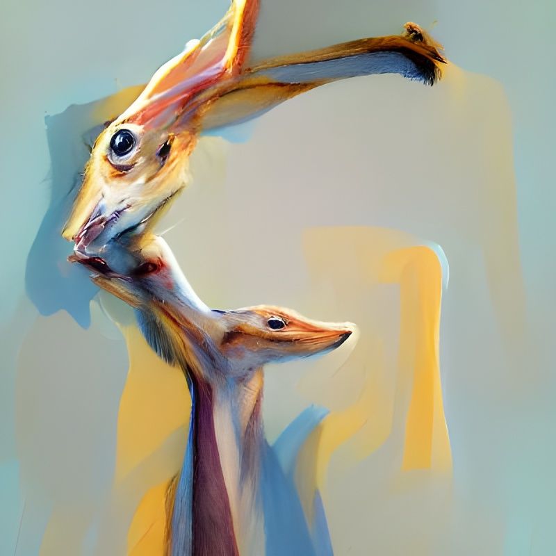 A portrait of a lanky skinny hare - AI Generated Artwork - NightCafe ...