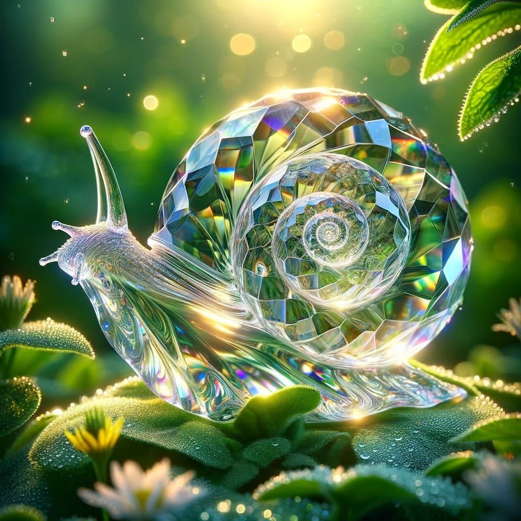 Crystal Snail - AI Generated Artwork - NightCafe Creator