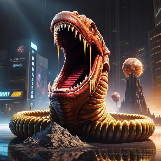 Space Worm - AI Generated Artwork - NightCafe Creator