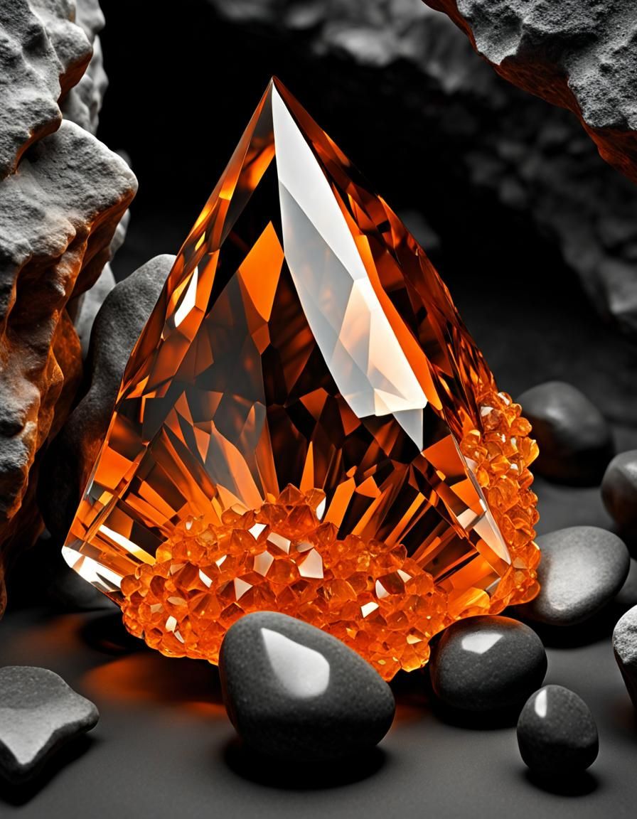 (testing samplers) K_DPM2_ANCESTRAL 3:4 Orange gem - AI Generated ...