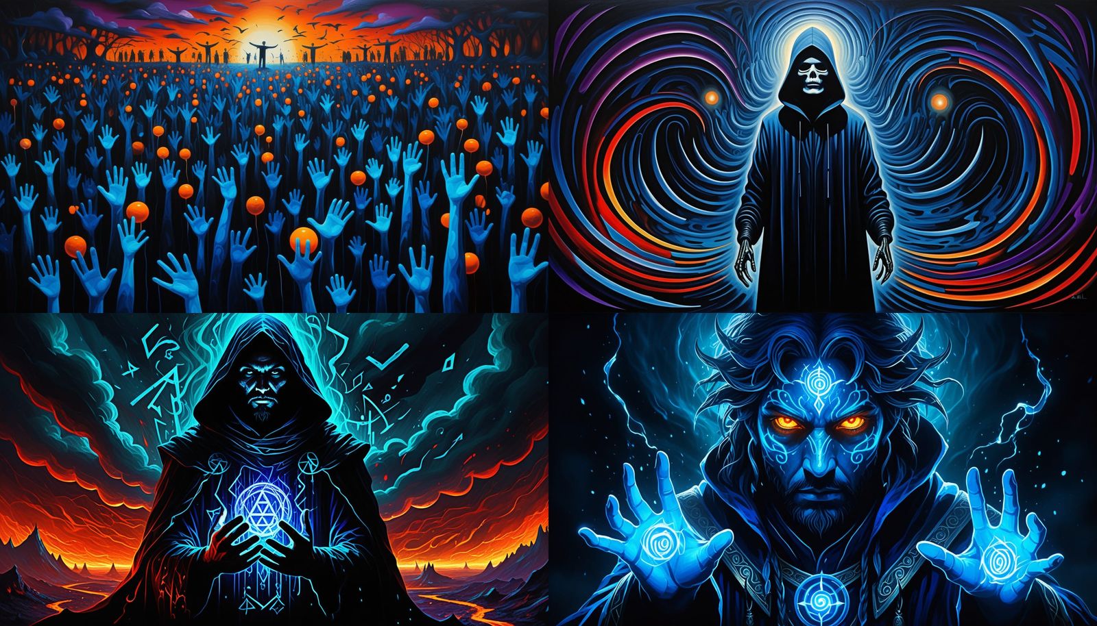 Mystical Shield Against Dark Forces in Vibrant Acr... - AI Art