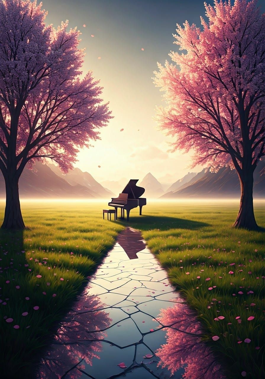 Ethereal Spring Dreamscape in Surreal Style - AI Art