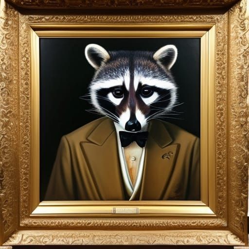 George Raccoon, The accountant - AI Generated Artwork - NightCafe Creator