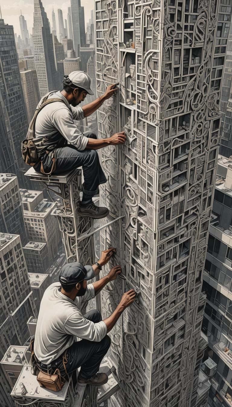 Intricate creation - Street Artist Creates Intricate Visual ...